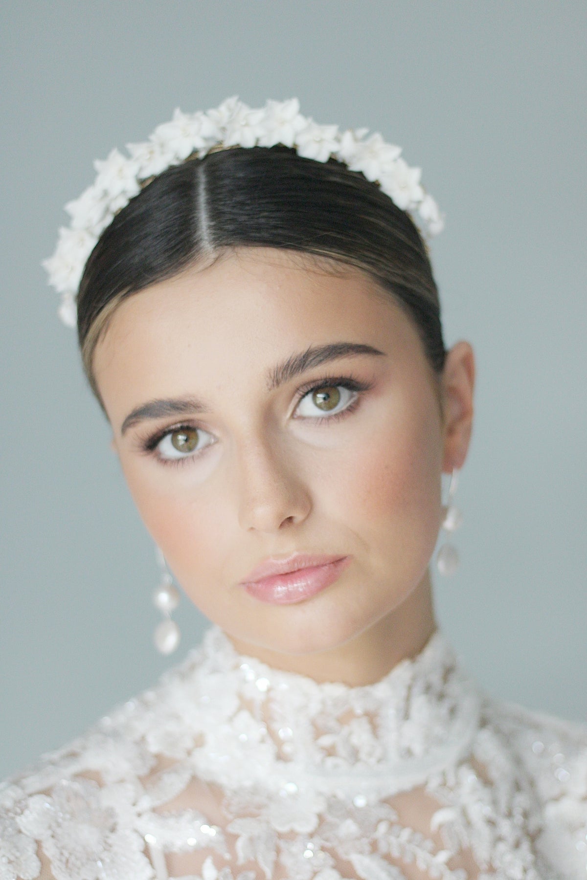 AMEYA | clay bridal crown - Megan Therese Couture