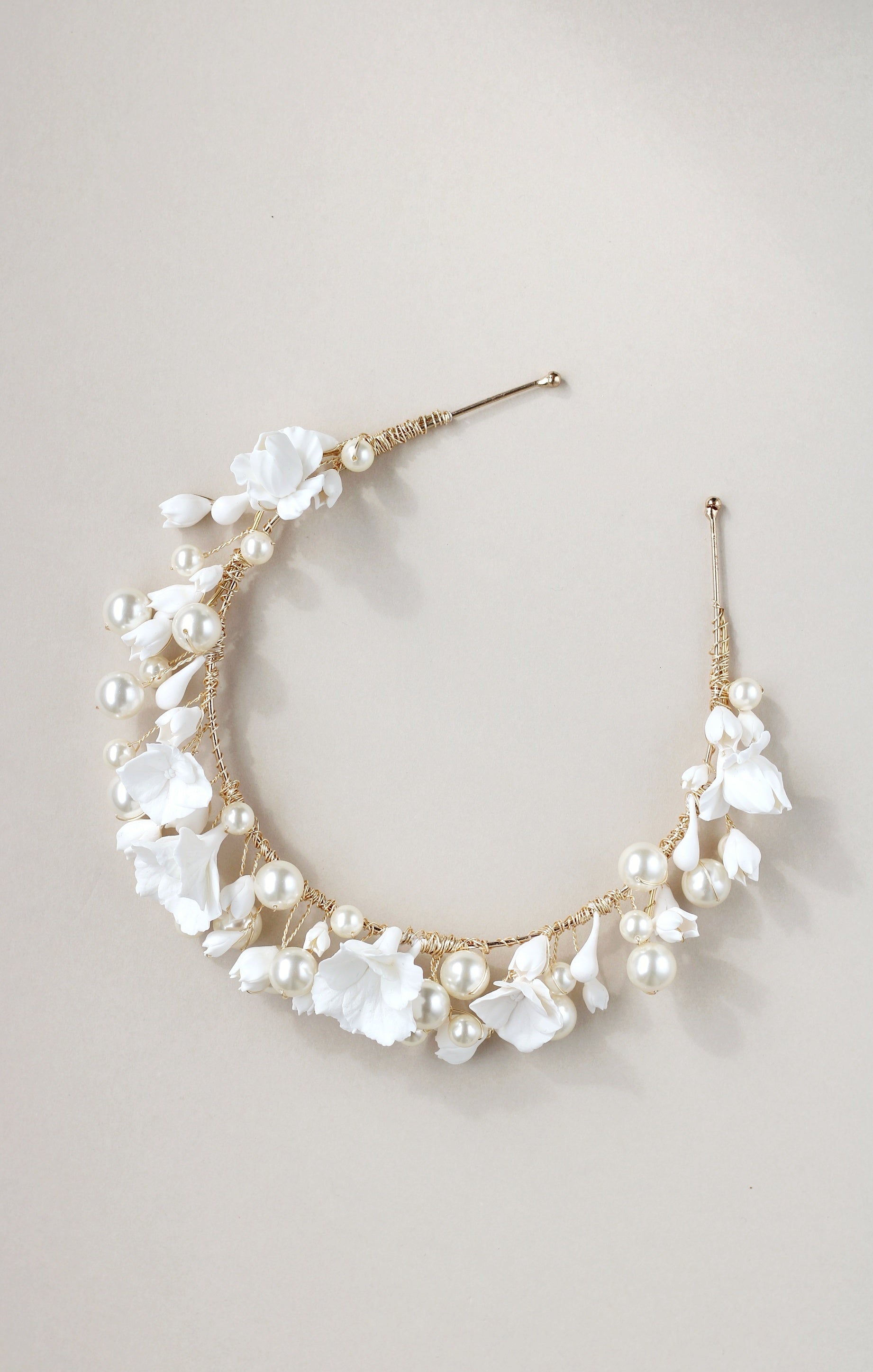 Blanchette | clay & pearl crown