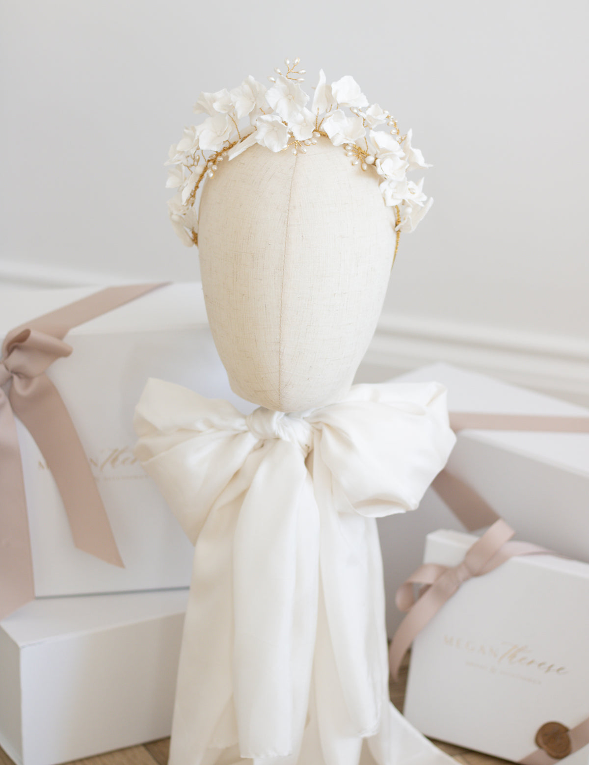 JULIETTE | clay bridal crown - Megan Therese Couture