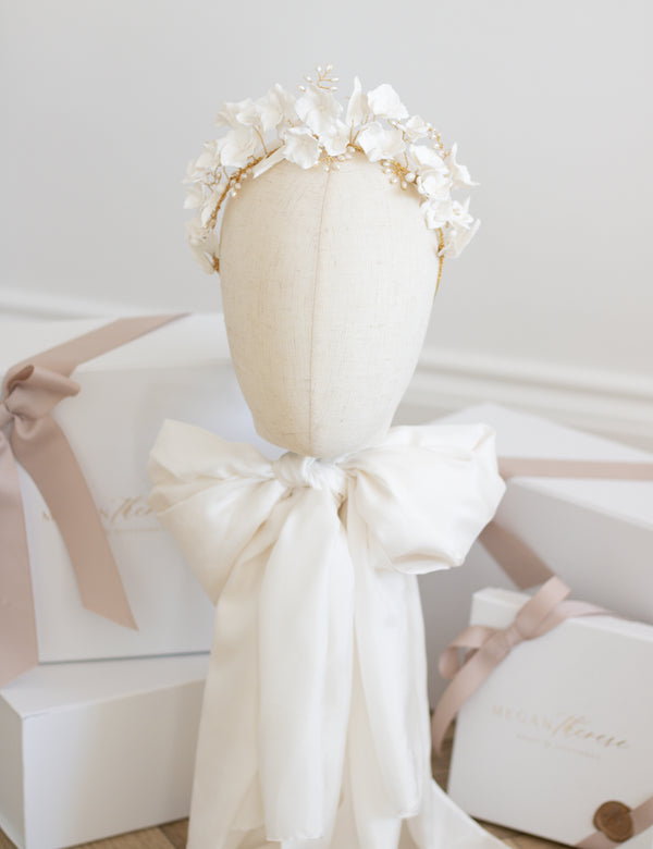 JULIETTE | clay bridal crown - Megan Therese Couture