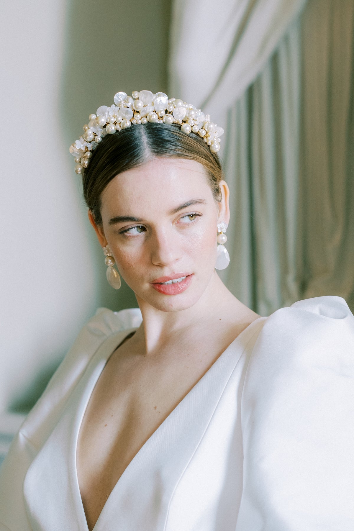 Ophelia | pearl crown - Megan Therese Couture